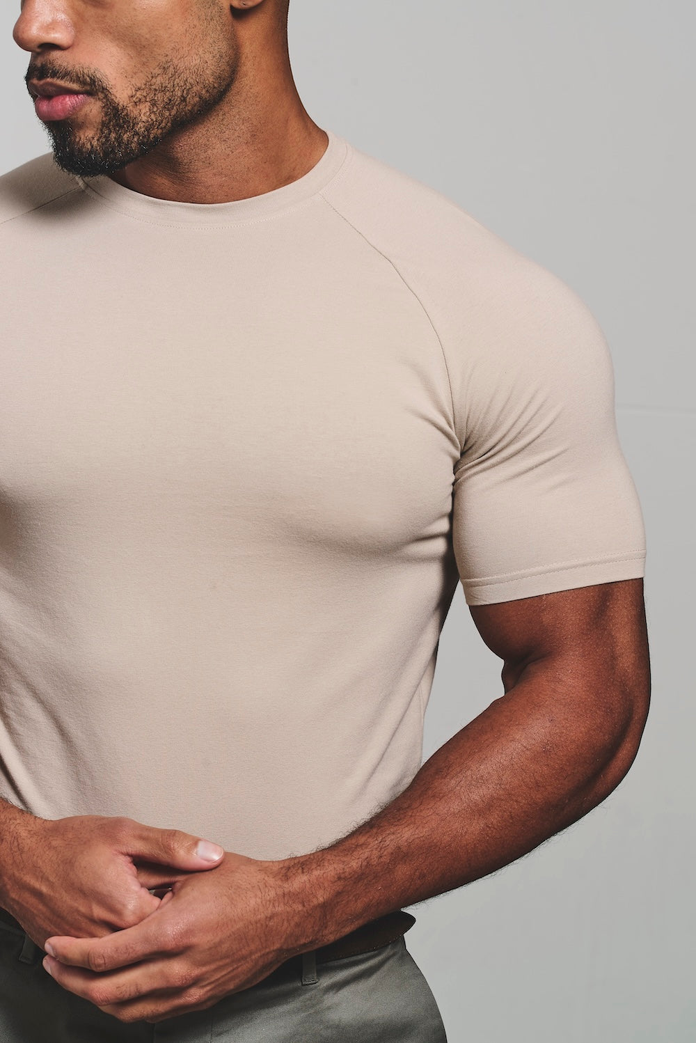 Athletic Fit T-Shirt in Sand