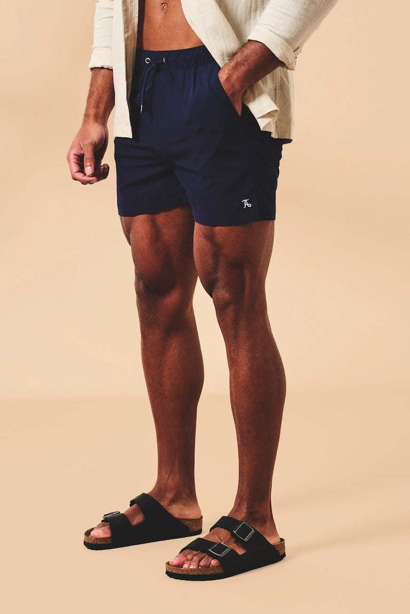 Plain Swim Shorts in Navy Comfortable and Stylish