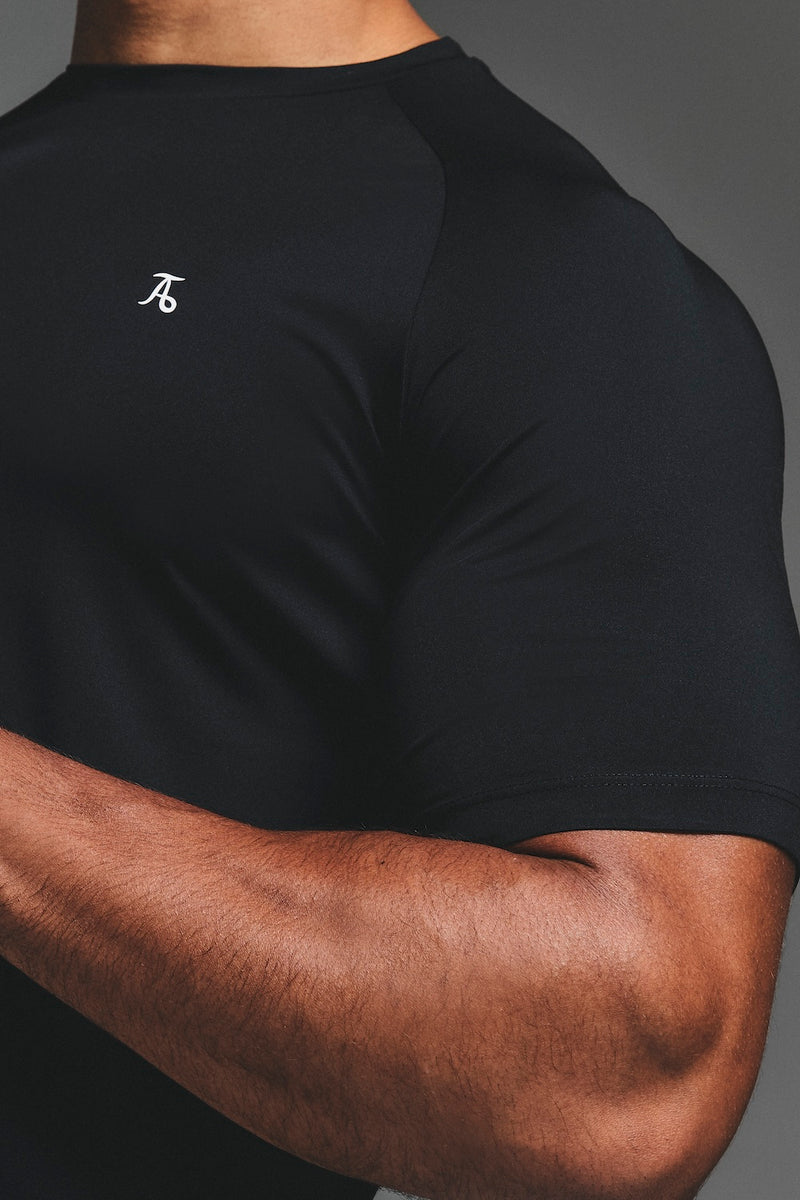 Training Top in Black for Performance and Active Comfort