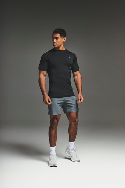 Training Top in Black for Performance and Active Comfort