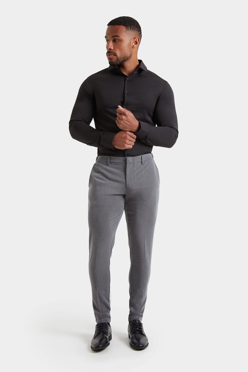 Essential trousers in charcoal for effortless style