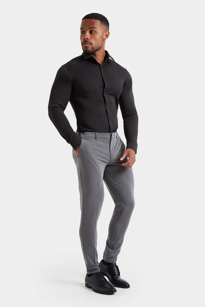 Essential trousers in charcoal for effortless style - TAILORED ATHLETE ...
