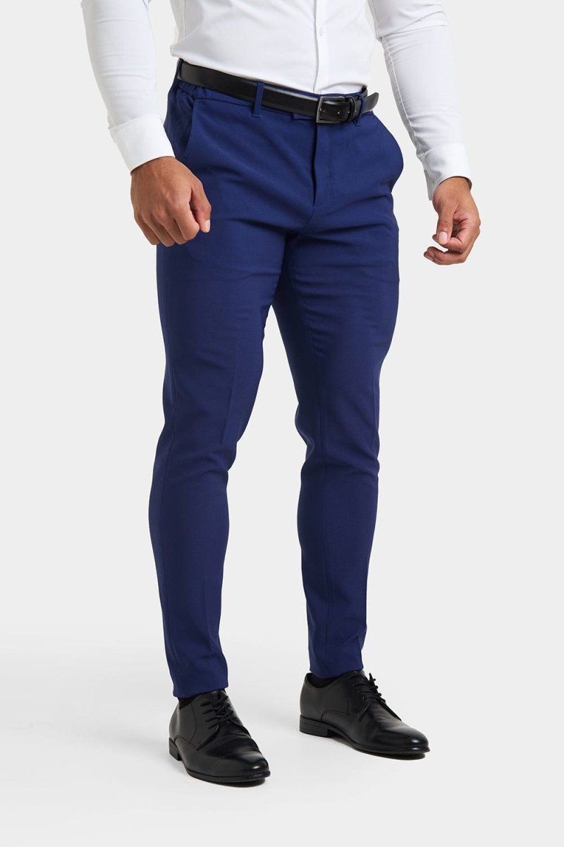 True Athletic Fit Tech Suit Pants in Ink Blue - TAILORED ATHLETE - USA