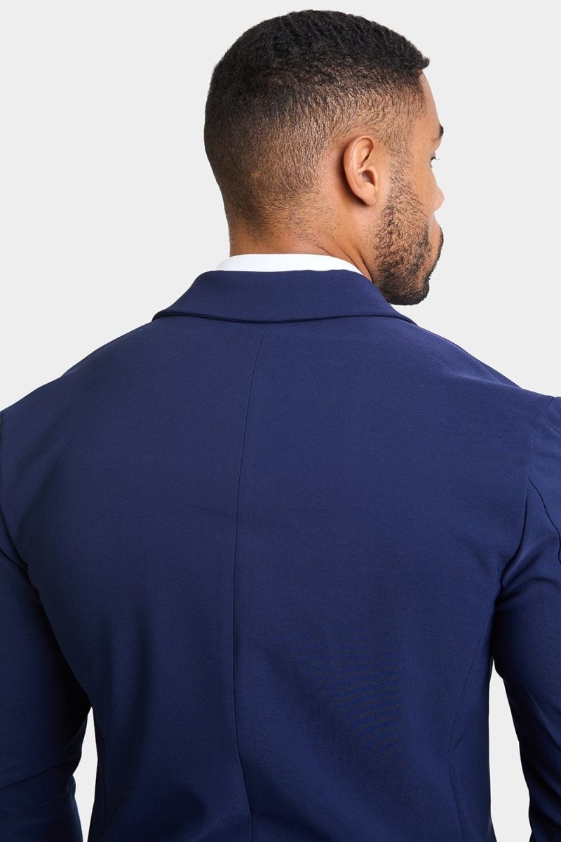 True Athletic Fit Tech Suit Jacket in Navy