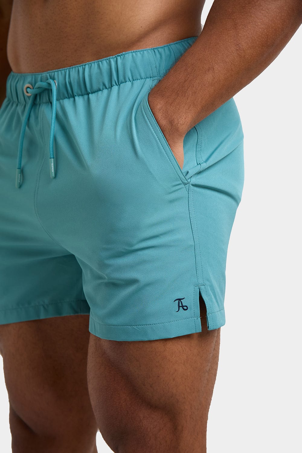 Plain Swim Shorts In Teal Tailored Athlete Usa 5744