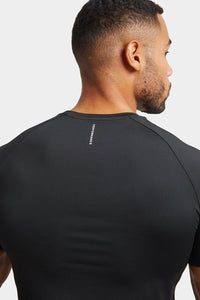 Training Top in Black for Performance and Active Comfort